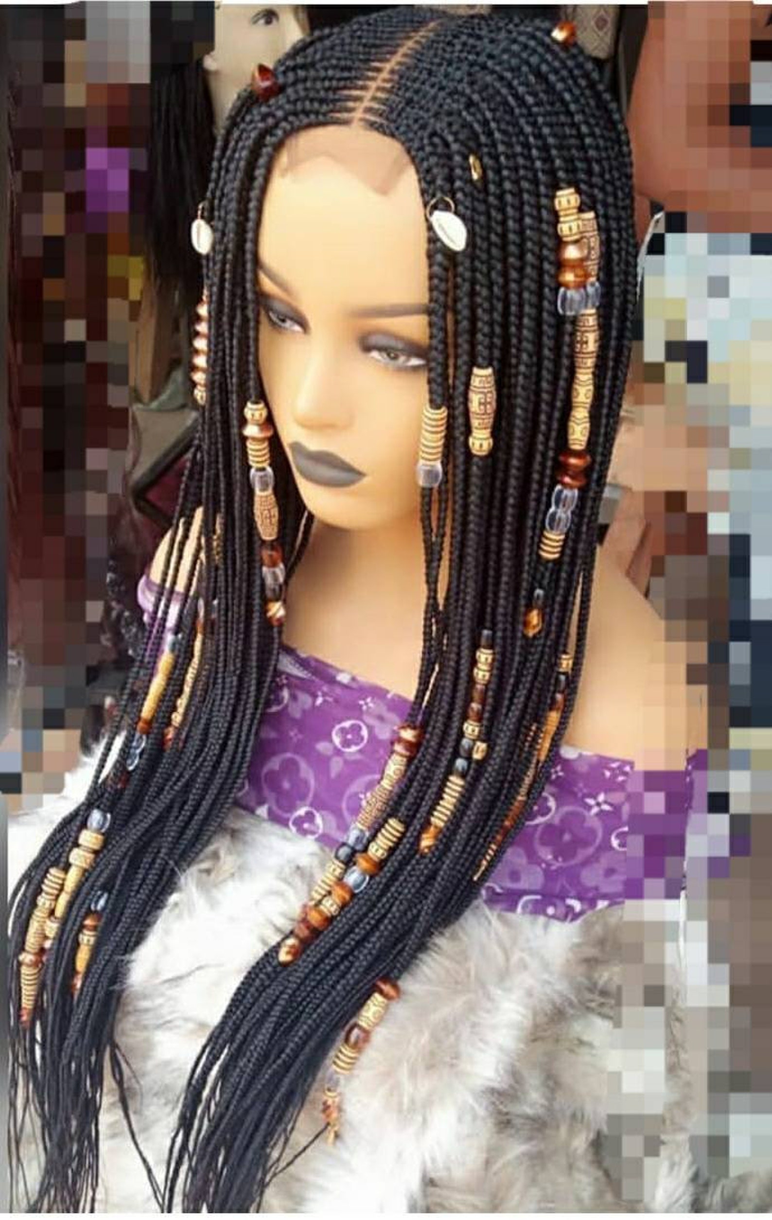 Tribal Beaded Wig - Etsy