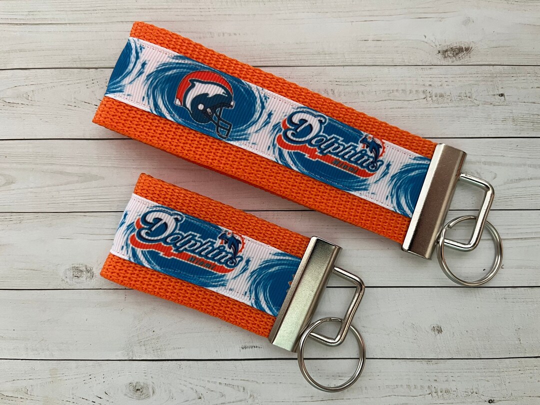 Miami Dolphins Inspired Keychain, Key Chain, Key Fob, Key Ring, Luggage ...