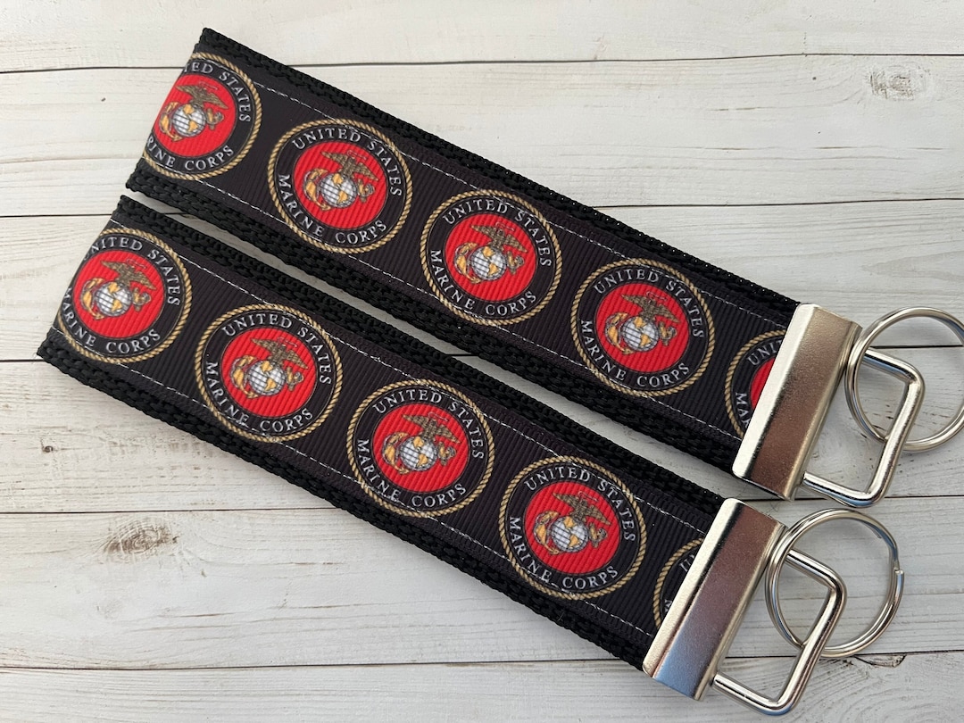 USMC Inspired Keychains, Key Chain, Key Ring, Luggage Tag, Wrist Strap ...
