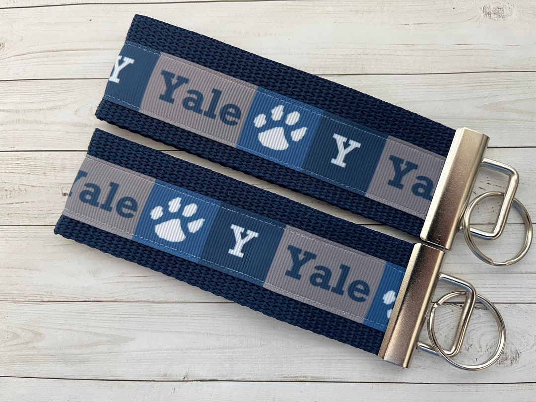 Yale Inspired Keychain, Bulldog, Dan, Key Fob, key ring, luggage tag ...
