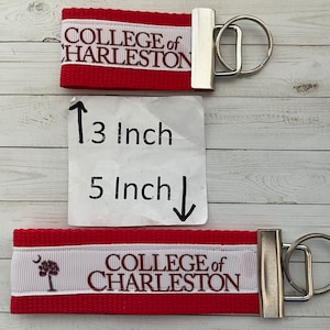 College of Charleston Inspired Keychain, Key Chain, Key Fob, Luggage ...