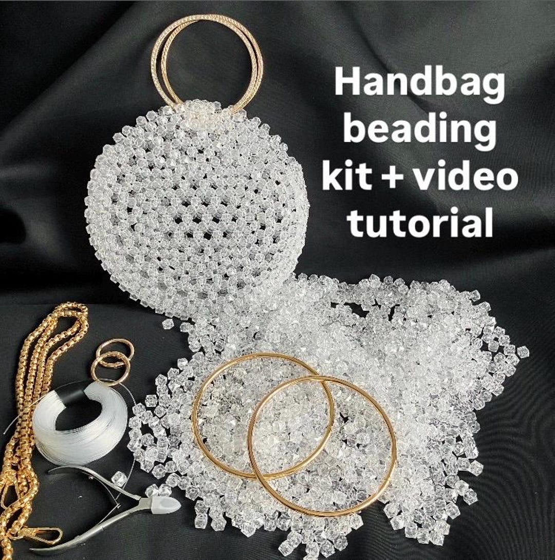 Round Beaded Bag DIY Kit Plus Tutorial | Square Beads 500g | Hardware ...