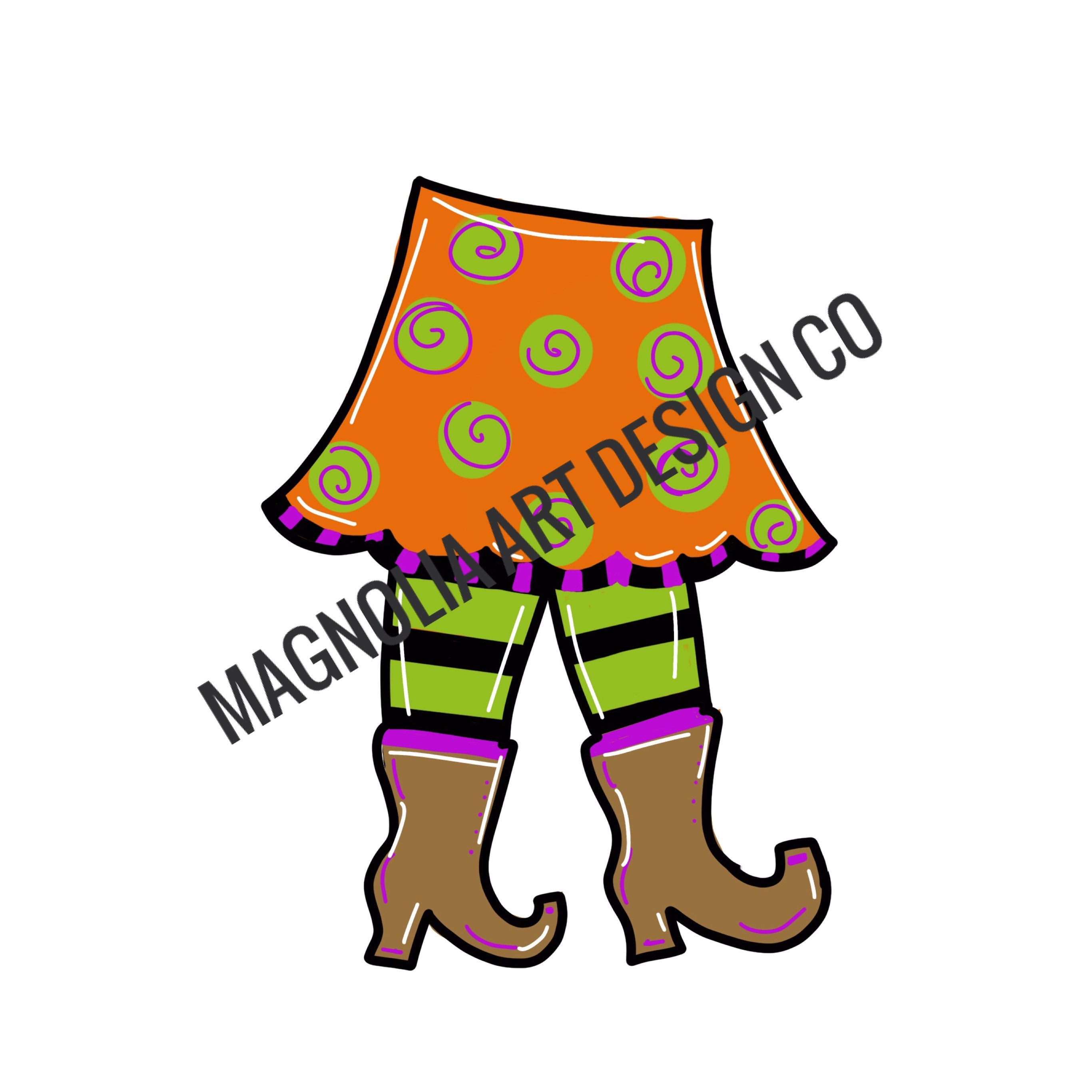 Witch Leg Door Hanger Template, Printable Stencil, Halloween Door ...