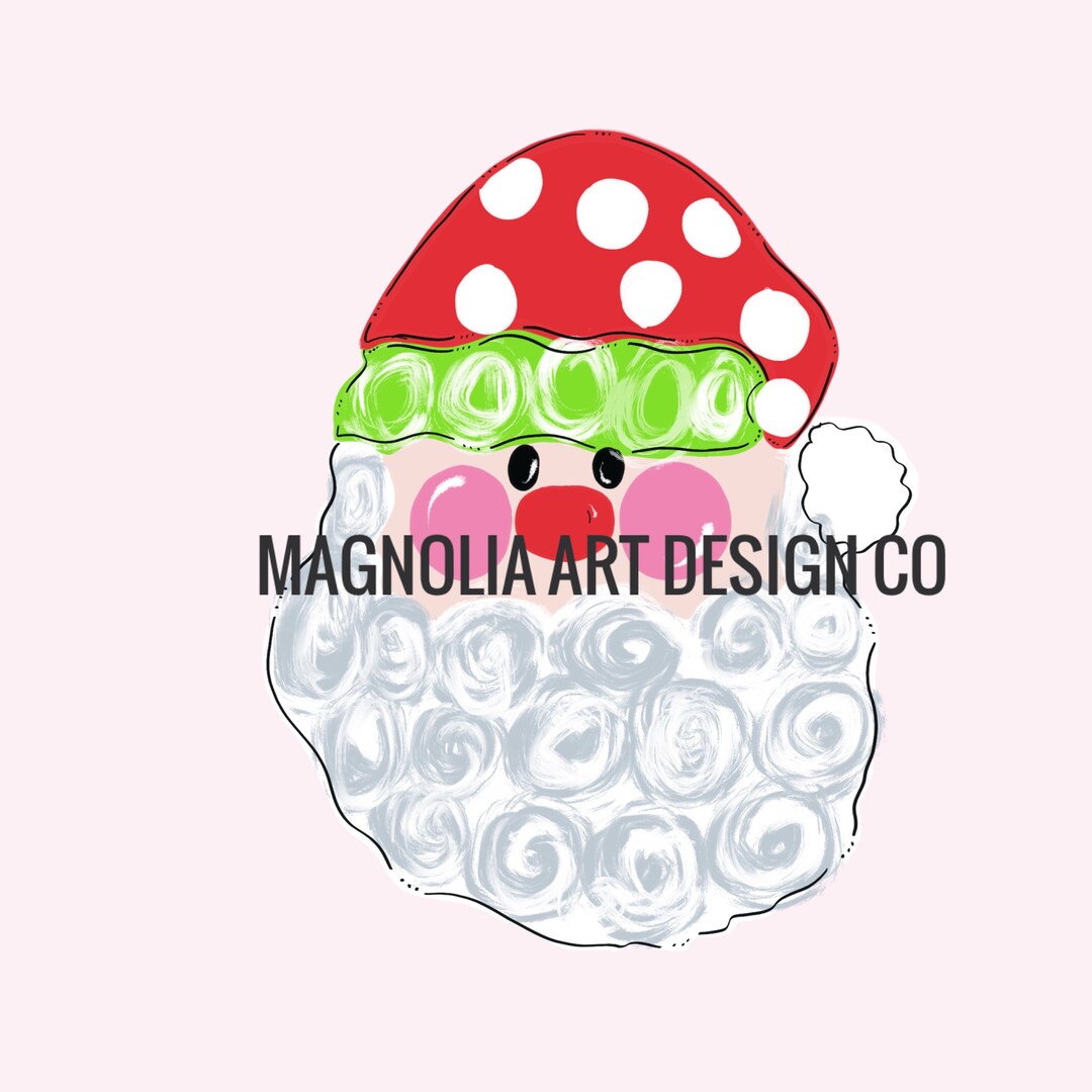 Santa Head Christmas Door Hanger Template, Stencil, Diy, Cut Your Own ...