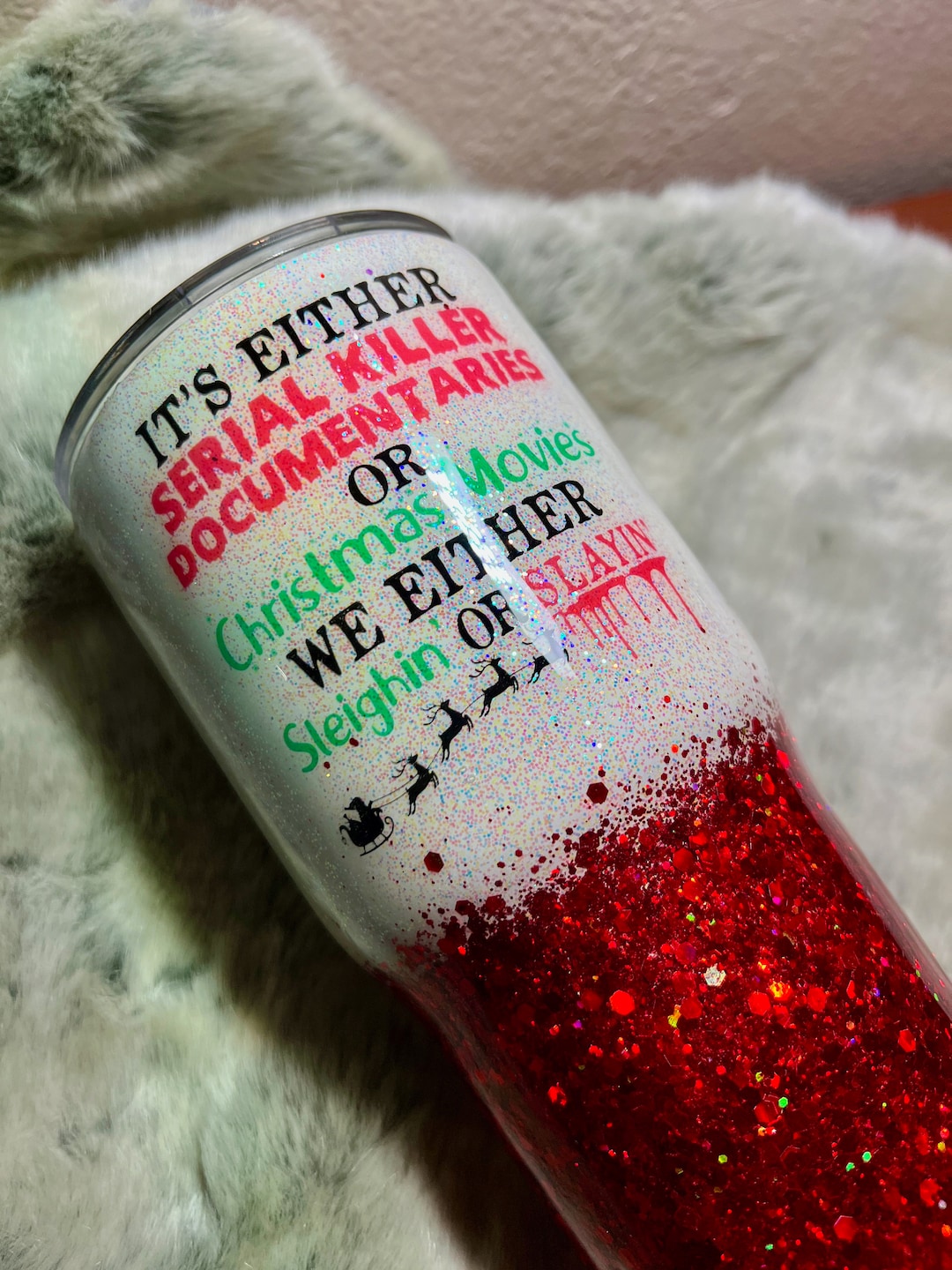 Slayin' or Sleighin' Custom Tumbler - Etsy
