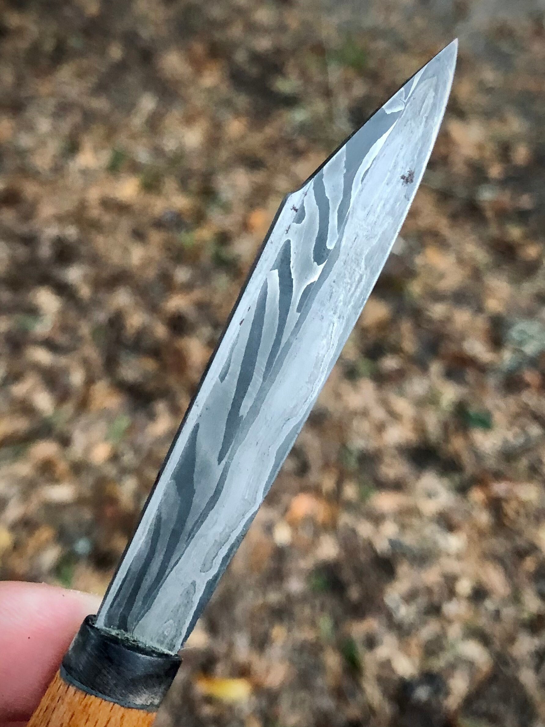 Small Pattern-Welded Early Medieval Seax with Beech Handle | Etsy