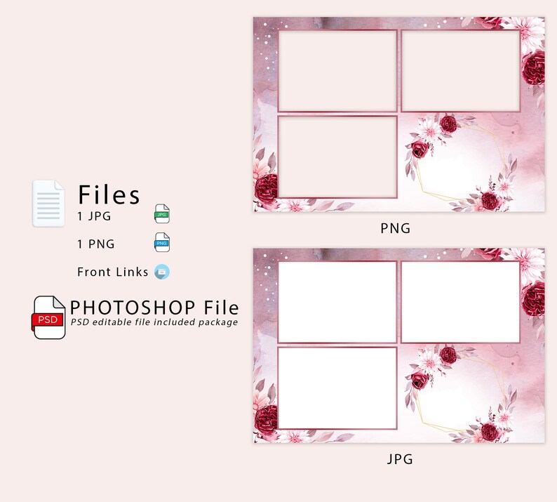 Wedding Photobooth Template, Photo Booth Template Wedding, Wedding ...