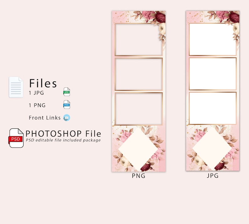 Wedding Photobooth Template, Photo Booth Template Wedding, Wedding ...