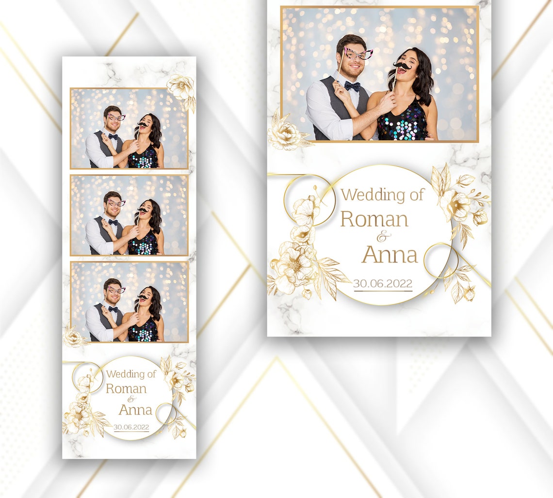 Wedding Photo Booth Template, Wedding Bridal Shower Photobooth Template ...