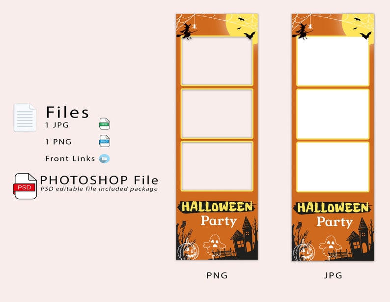 Halloween Photo Booth Template, Photo Booth Template, Photobooth ...