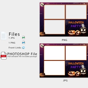 Halloween Photo Booth Template, Photo Booth Template, Photobooth ...