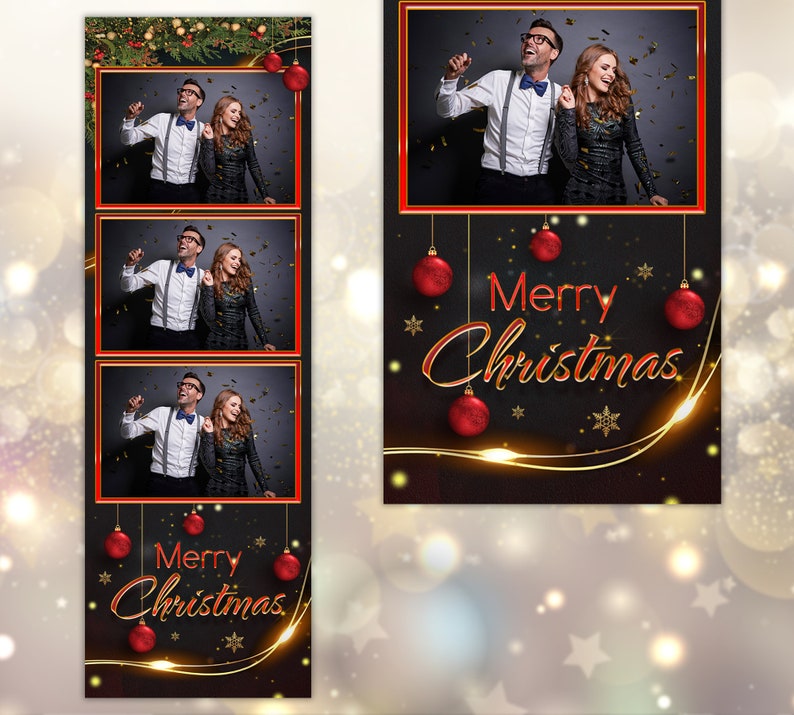 Christmas Photo Booth Template, 2x6 Template, Holiday Photo Booth ...