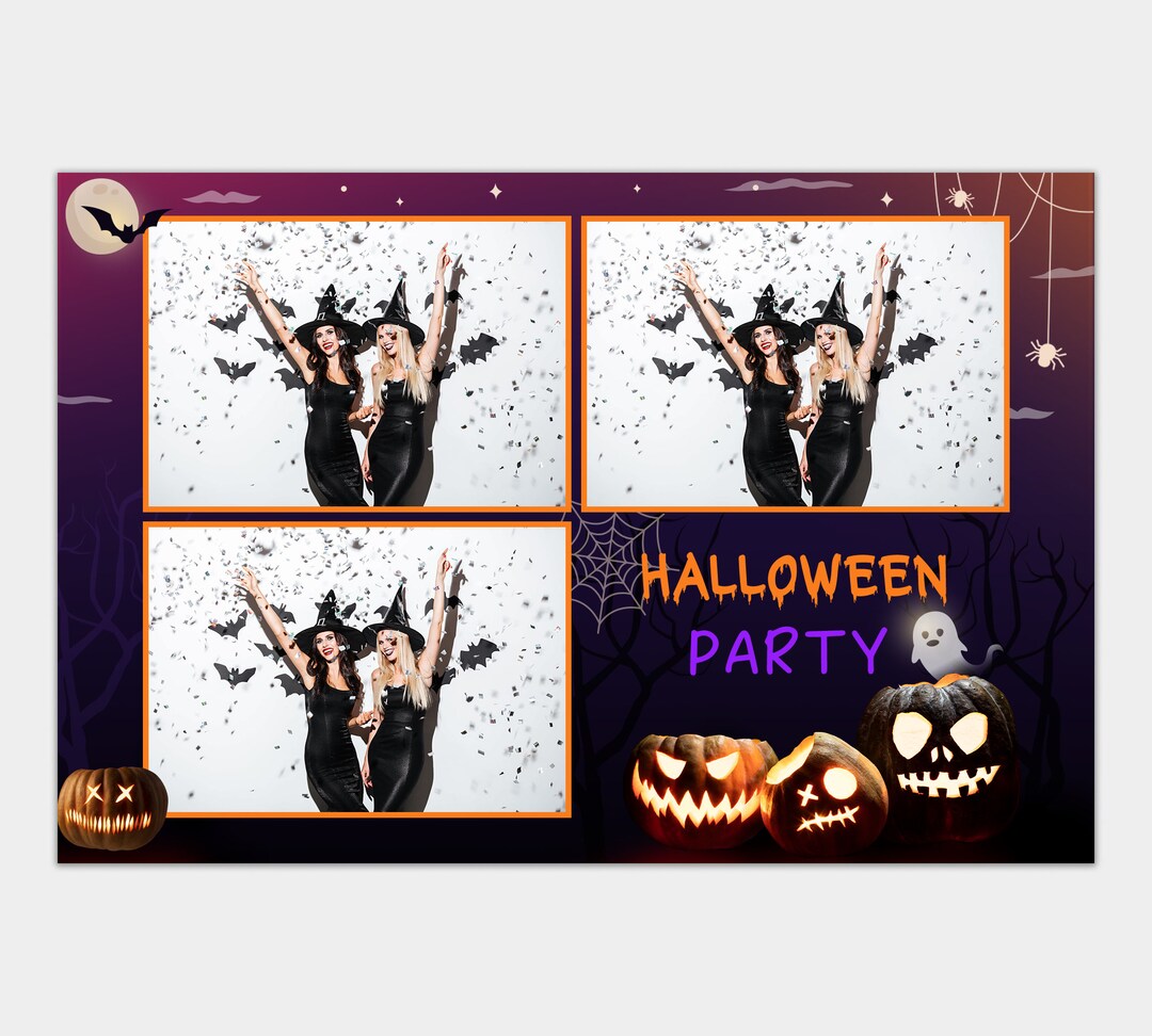 Halloween Photo Booth Template, Photo Booth Template, Photobooth ...