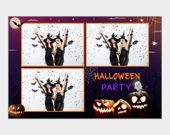 Halloween Photo Booth Template, Photo Booth Template, Photobooth ...