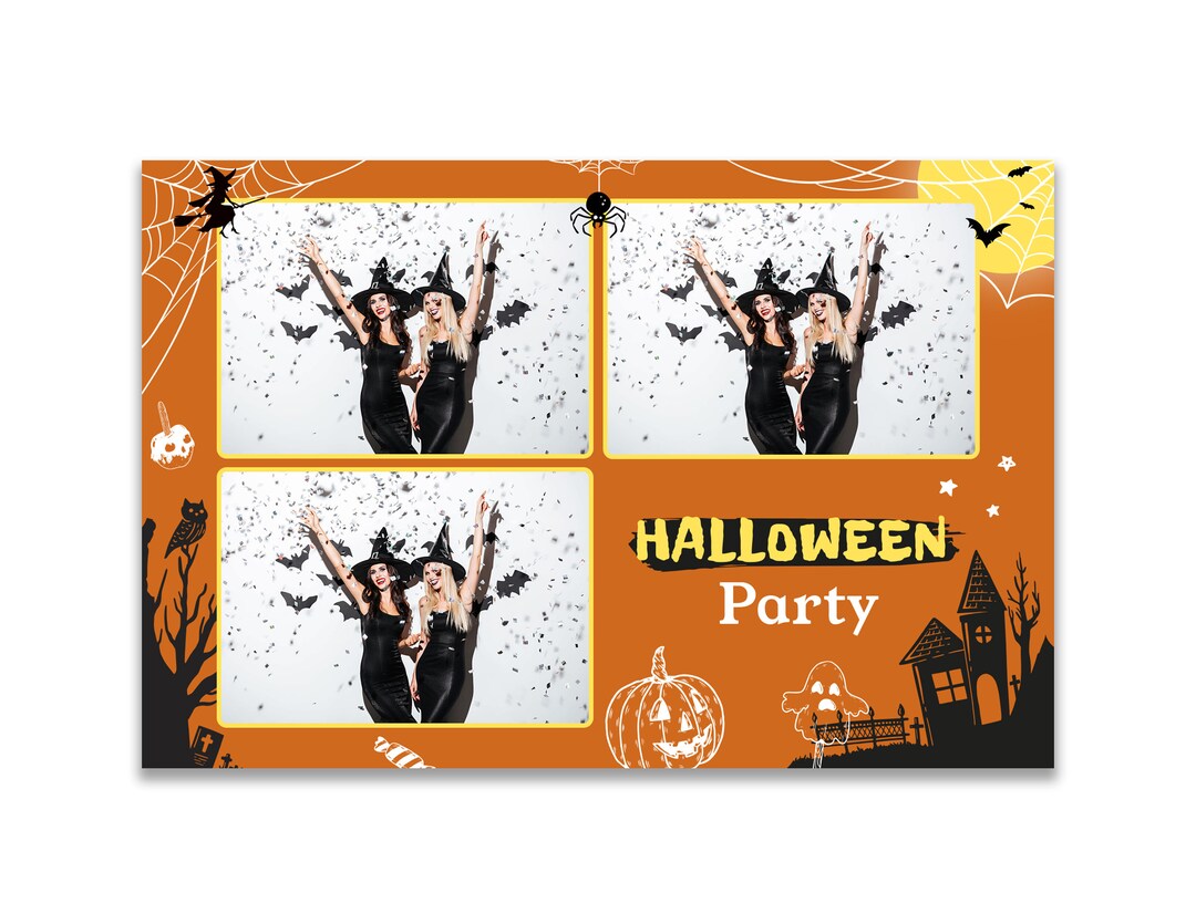 Halloween Photo Booth Template, Photo Booth Template, Photobooth ...