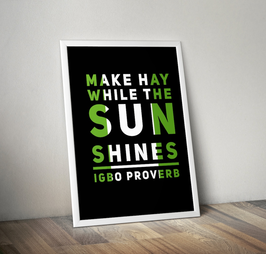 Igbo Proverb Art Print: African Inspirational Quote Poster - Etsy