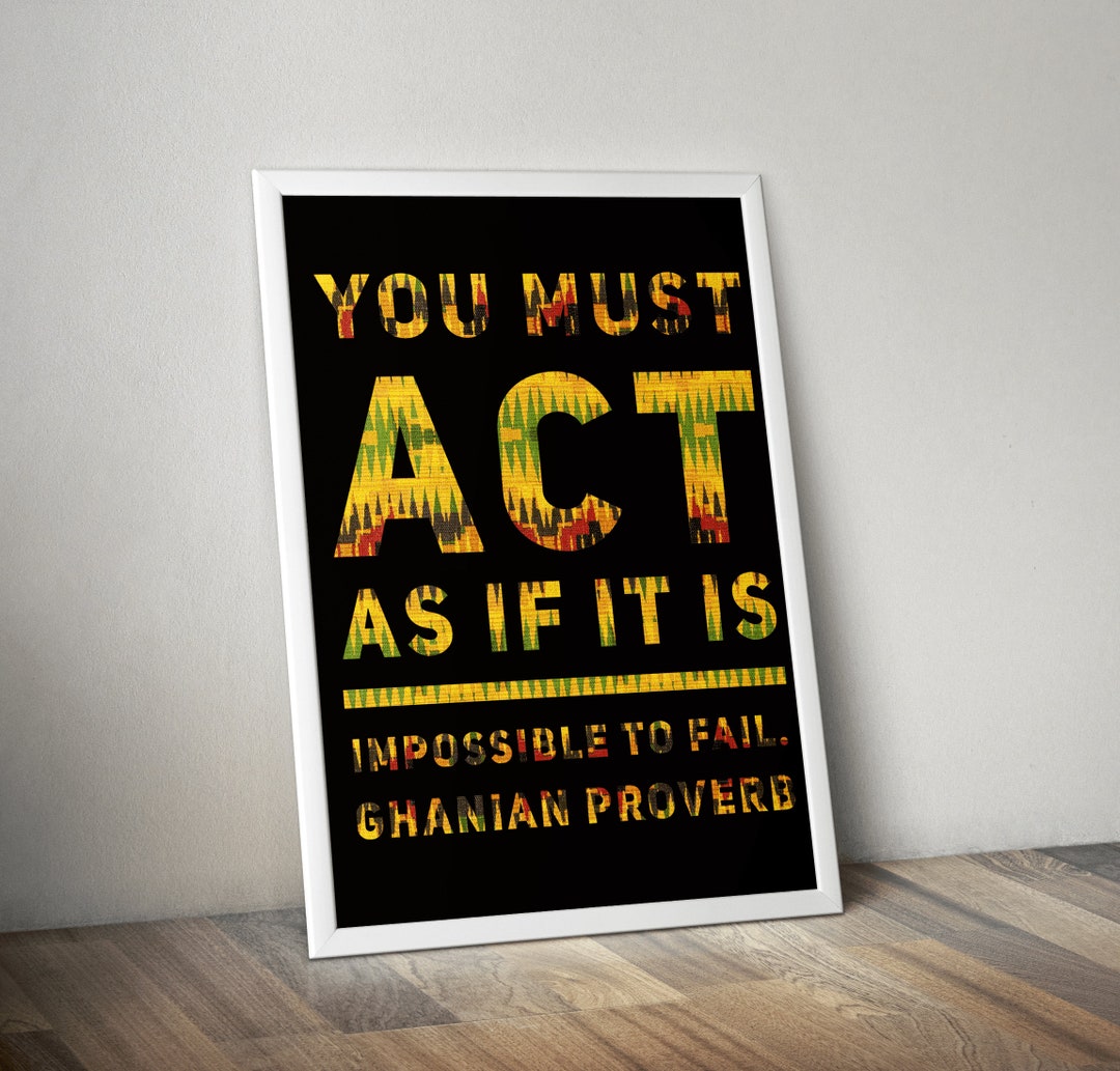 Ghana African Proverb Kente Design 10 - Black Art - African Decor ...