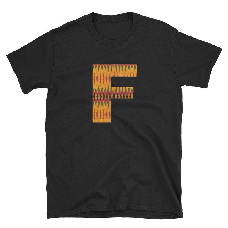 African Kente Monogram Initial F T-shirt Personalized Unisex - Etsy