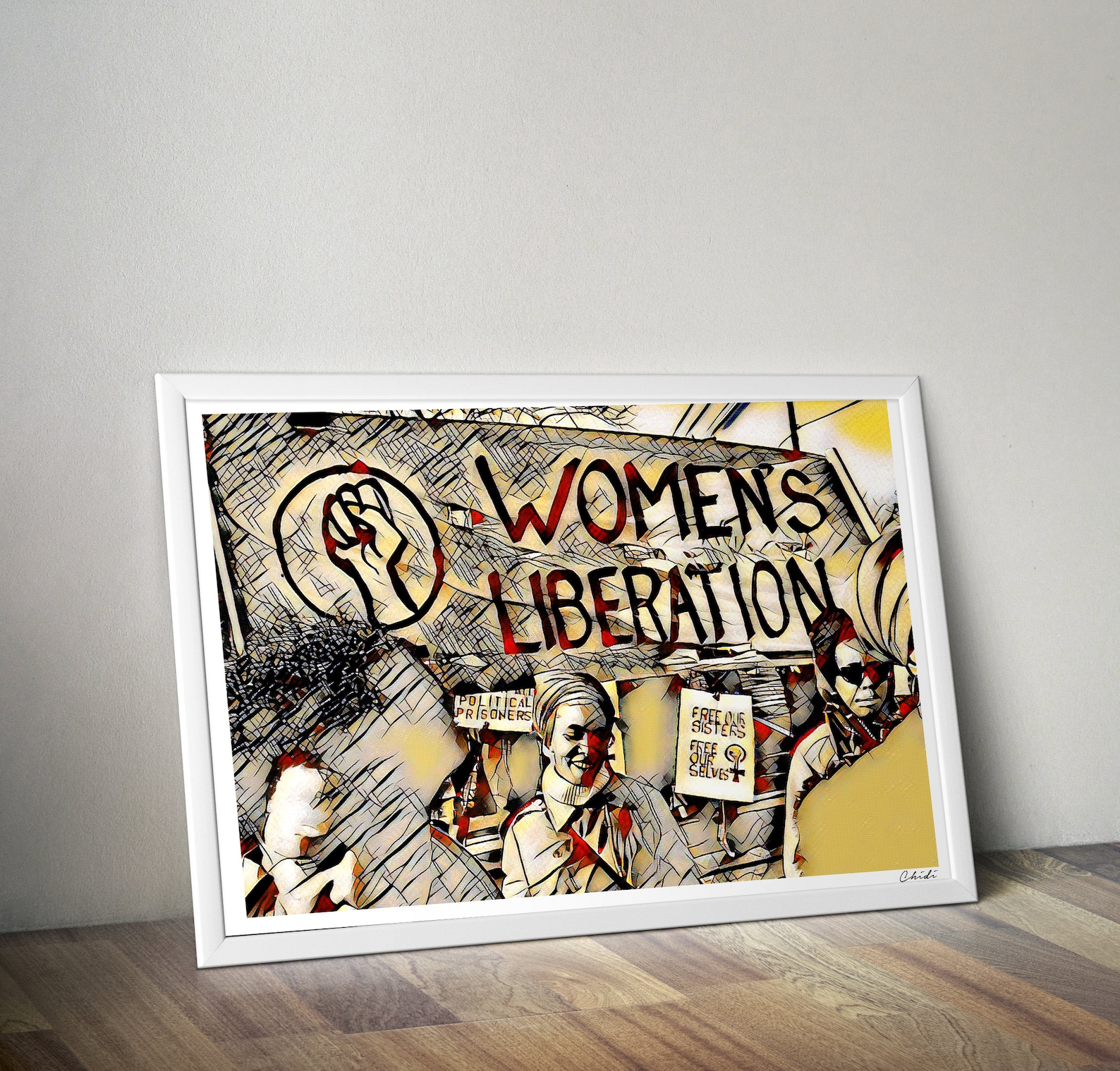 Women's Liberation Print - Female Protester - Feminist Movement ...