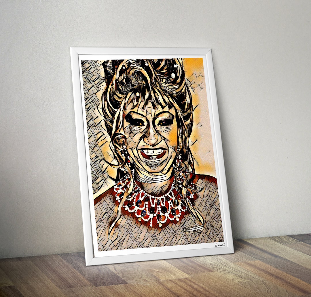 Celia Cruz - Wall Art Print - Modern Black Art Poster - Musician Print ...