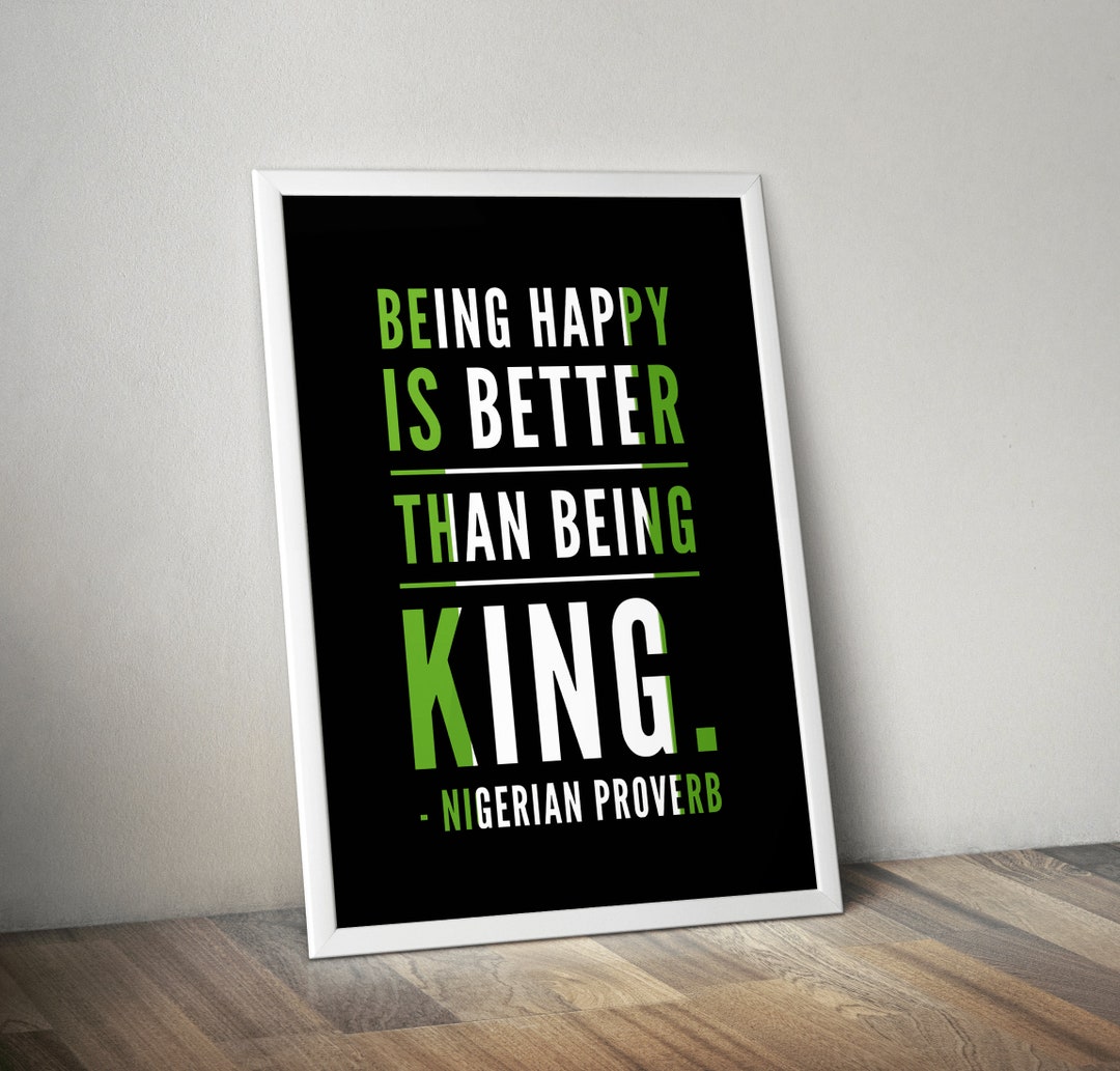 Nigerian Proverb Art Print: Inspirational African Wall Decor - Etsy