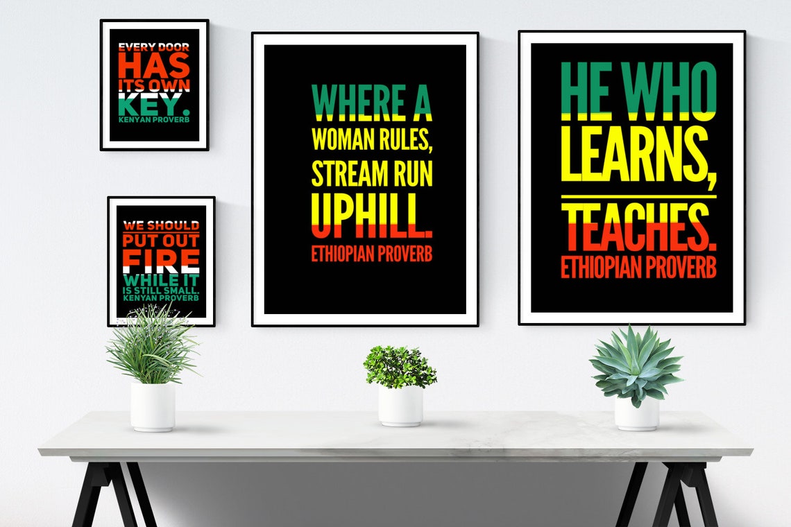 Kenya African Proverb Flag Design 1 Black Art African - Etsy