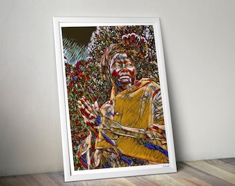 Wangari Maathai Premium Poster - Wall Art Print - Modern Black Art ...