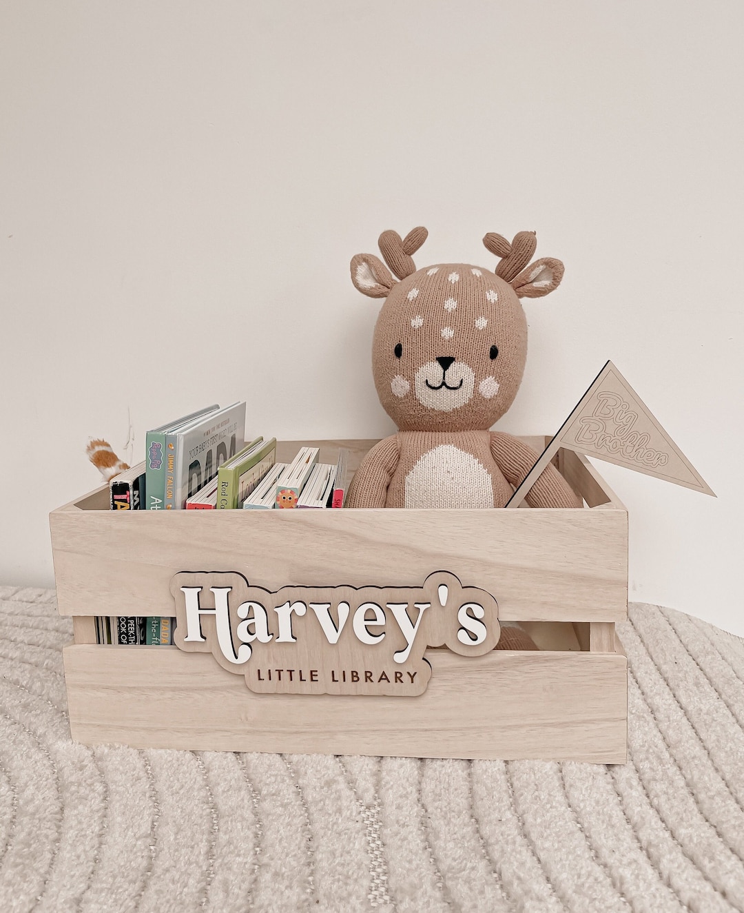 Personalised Book Crate | Children’s Book Box | Toy Box | Birthday ...