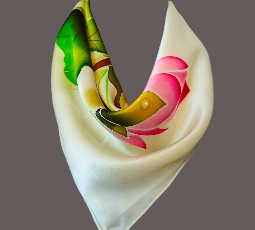 Japanese Silk Scarf Women Handmade Silk Bandana Headband, Pure Silk ...