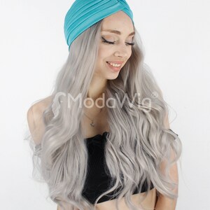 Lace Front Luxury Ash-gray Long WIG | 100% Natural Look | Human Hair ...