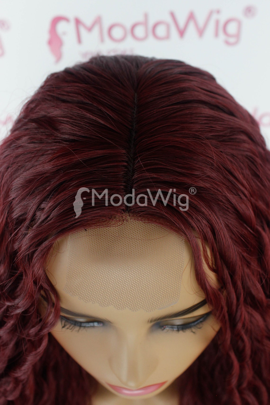 Long Burgundy Red Wavy Wig | Burgundy Synthetic Long Hair | Everyday ...