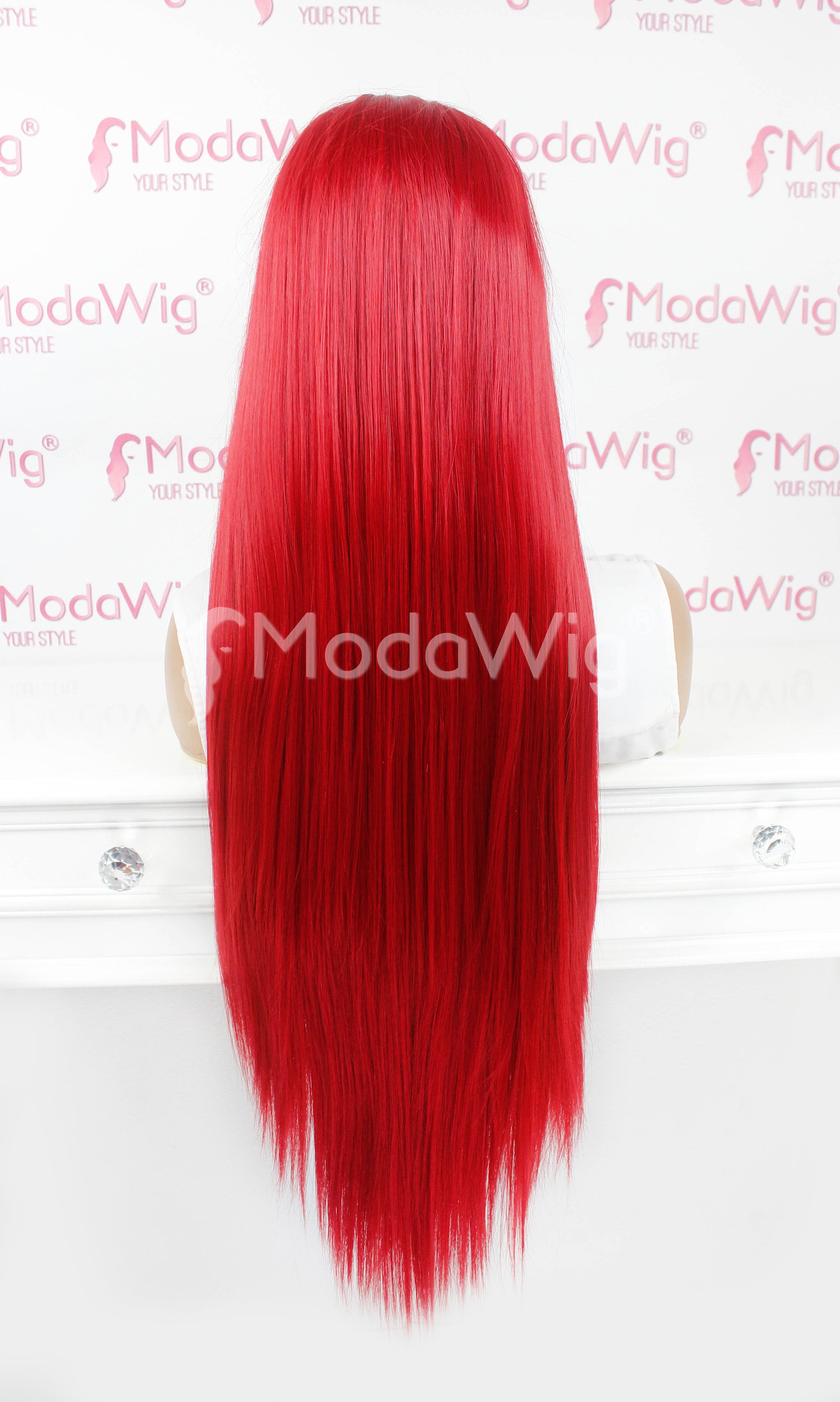 Long Red Straight Red Lace Front Wig | Straight Wig | Straight Light ...