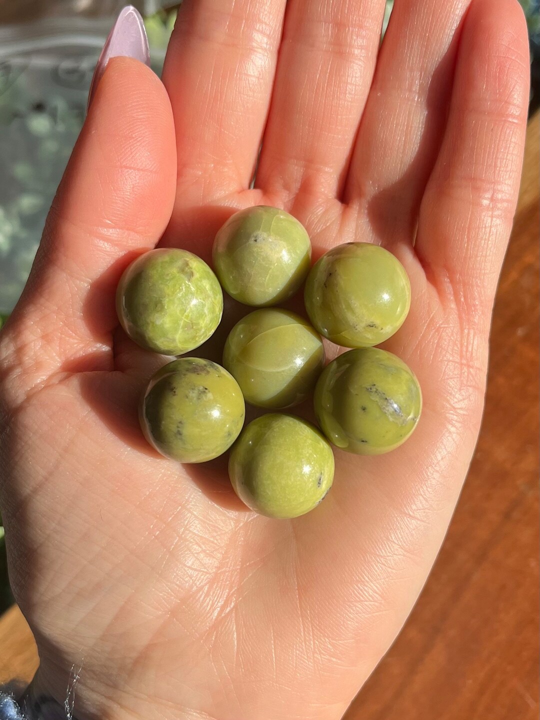 1 Mini Serpentine Sphere - Natural Stone Infused With Reiki Energy ...