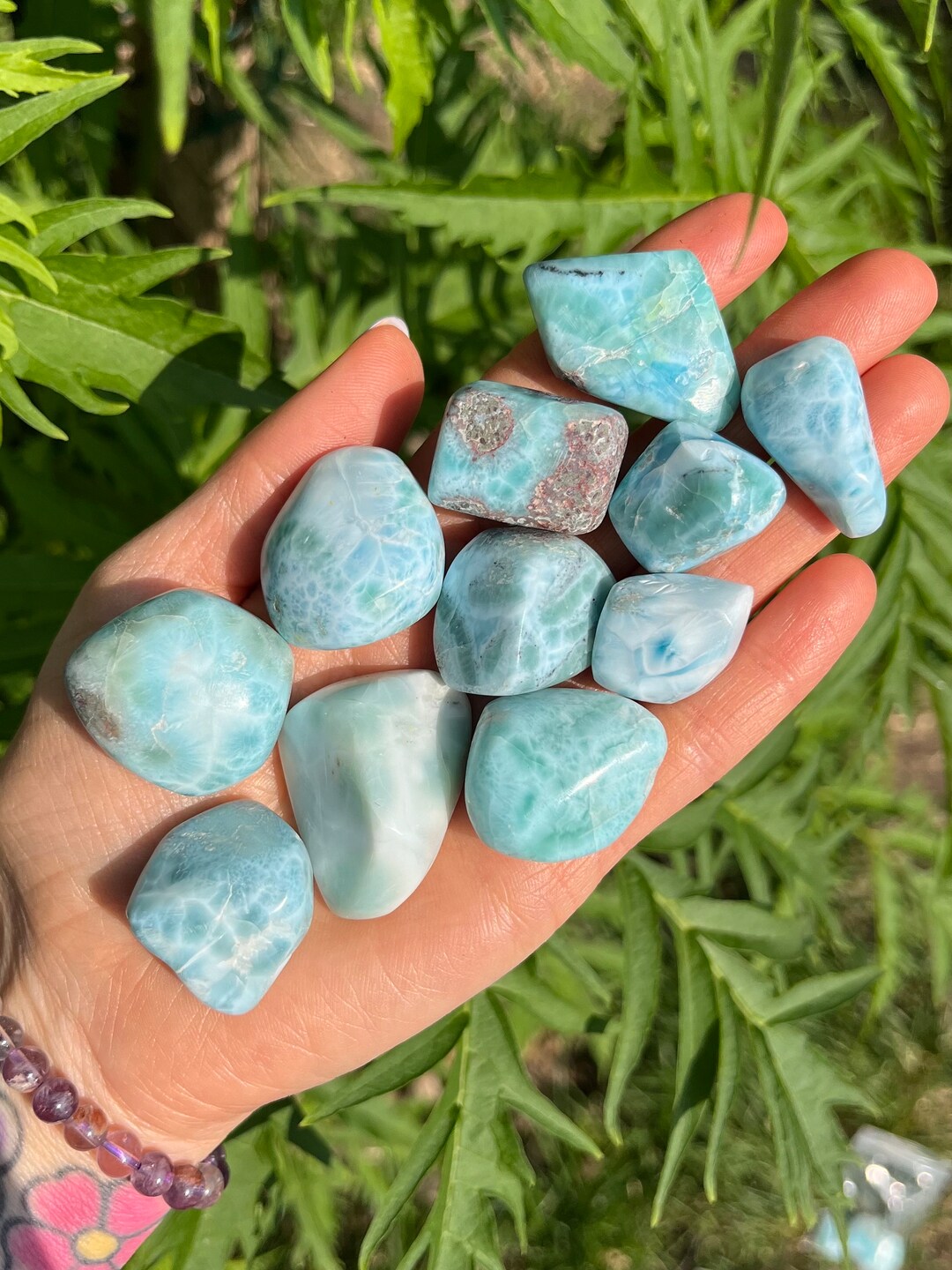 Authentic Larimar Tumbled, You Choose, Blue Sea Stone, Light Blue ...