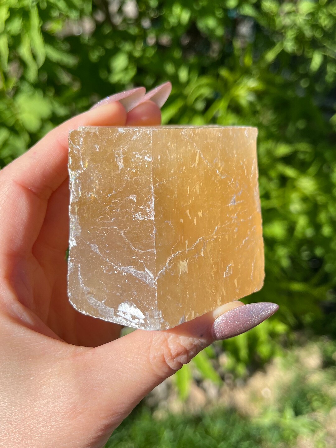 Natural Raw Honey Calcite Cube, Natural and Untreated Piece No. 788 Raw ...