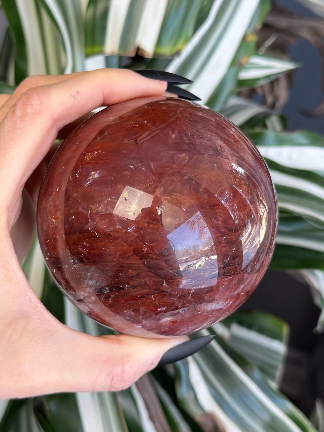 Natural Hematoid Quartz Sphere (fire Quartz) From Madagascar, From AA ...