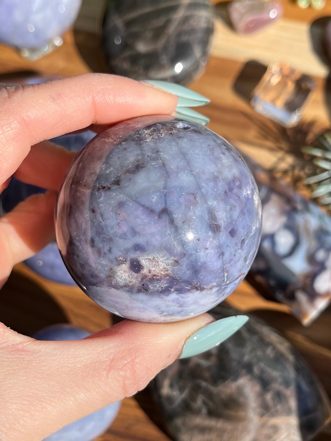 Rare Natural Lavender Orca Agate Sphere Unique Collection Piece Blue ...