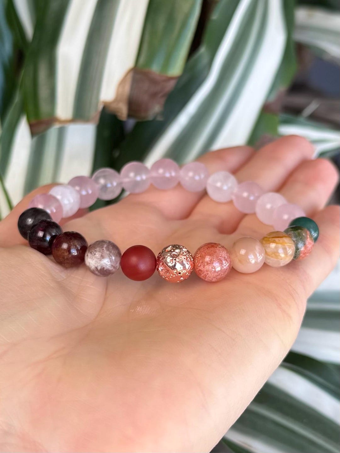 Emotional Healing & Grounding Bracelet With Natural Stone Beads - Etsy