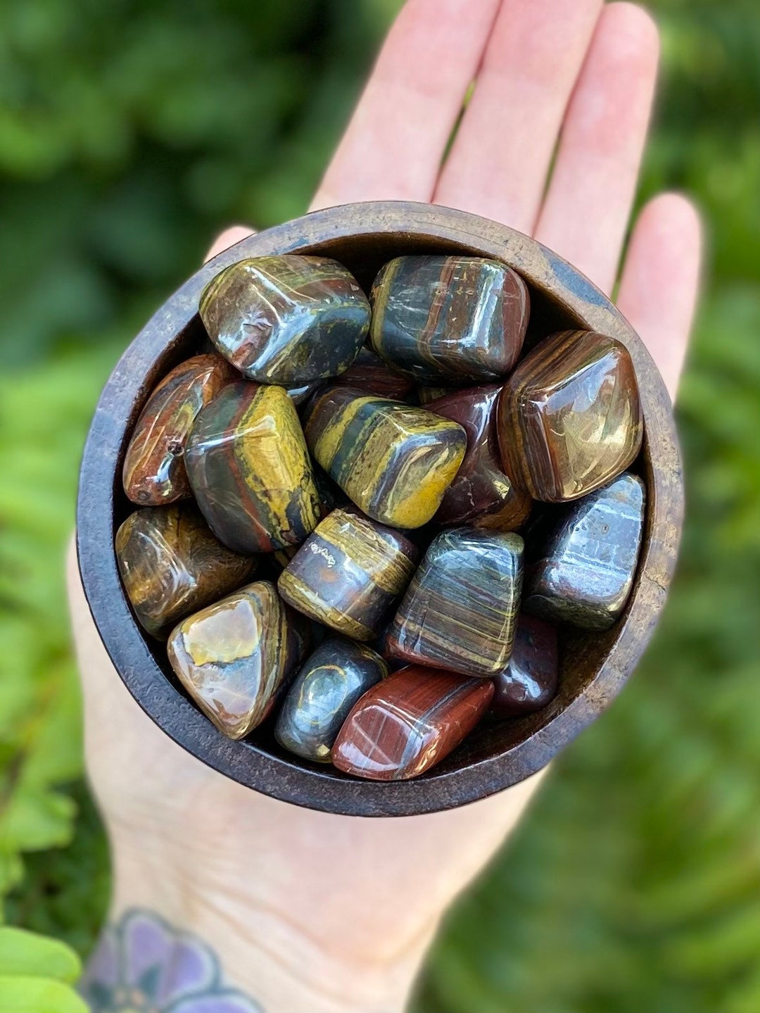 Natural Tiger Iron Tumbled - Etsy