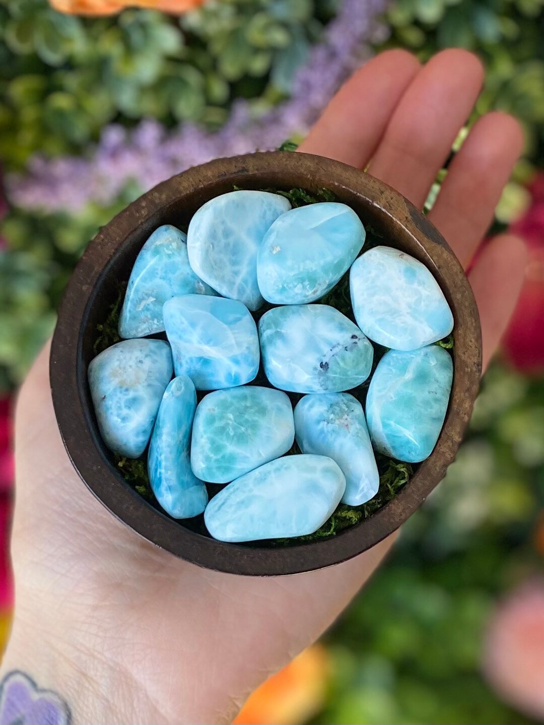 Authentic Larimar Tumbled You Choose Blue Sea Stone Light - Etsy