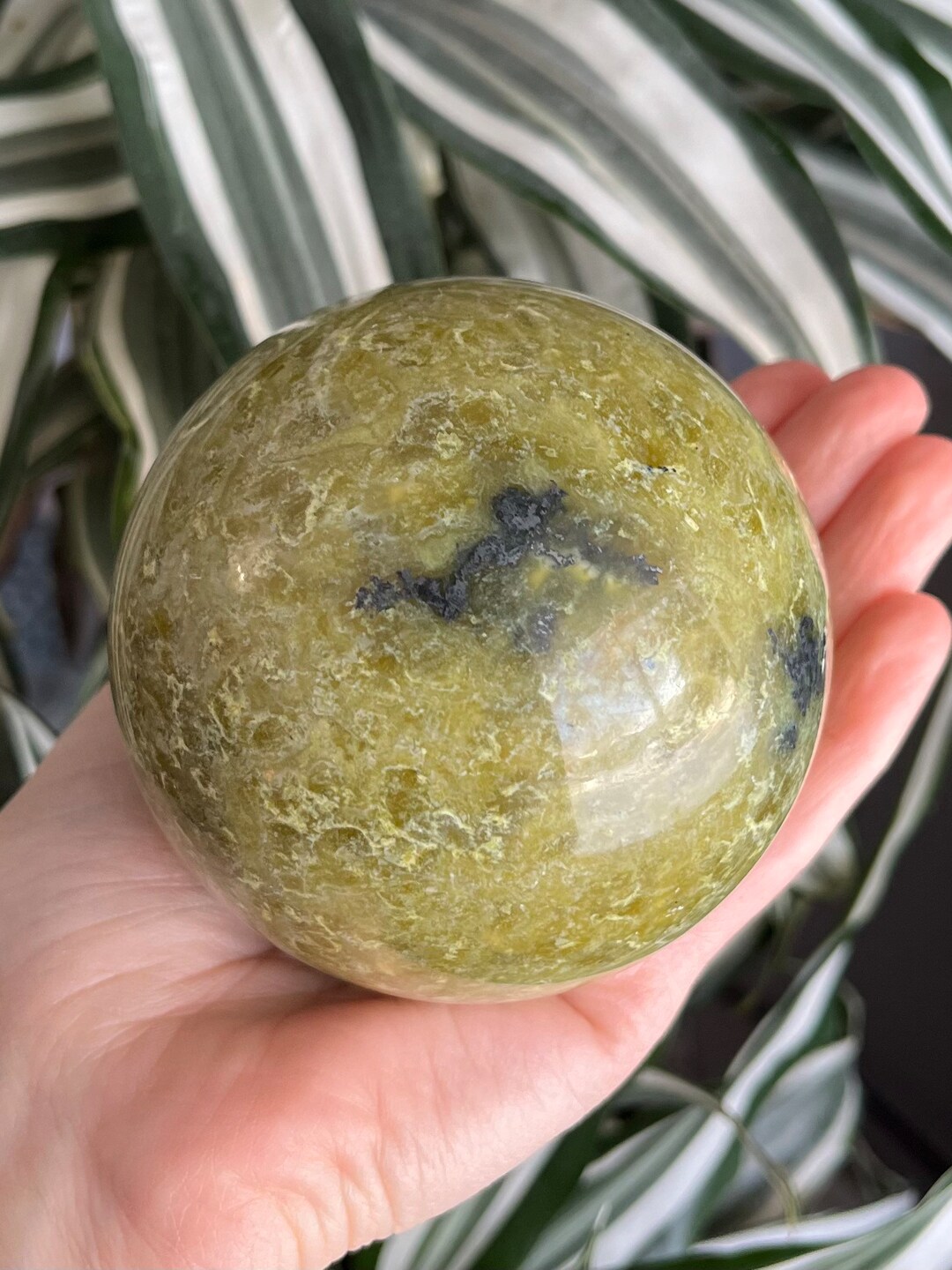 Rare* Large Jadeite Serpentine Sphere From Peru, Natural Serpentine ...