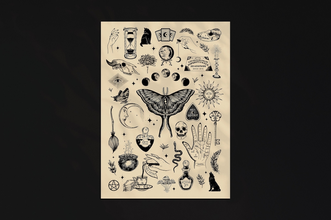 Flash Sheet Print | Witchy Wall Art | Dark Academia Decor | Gothic Home ...