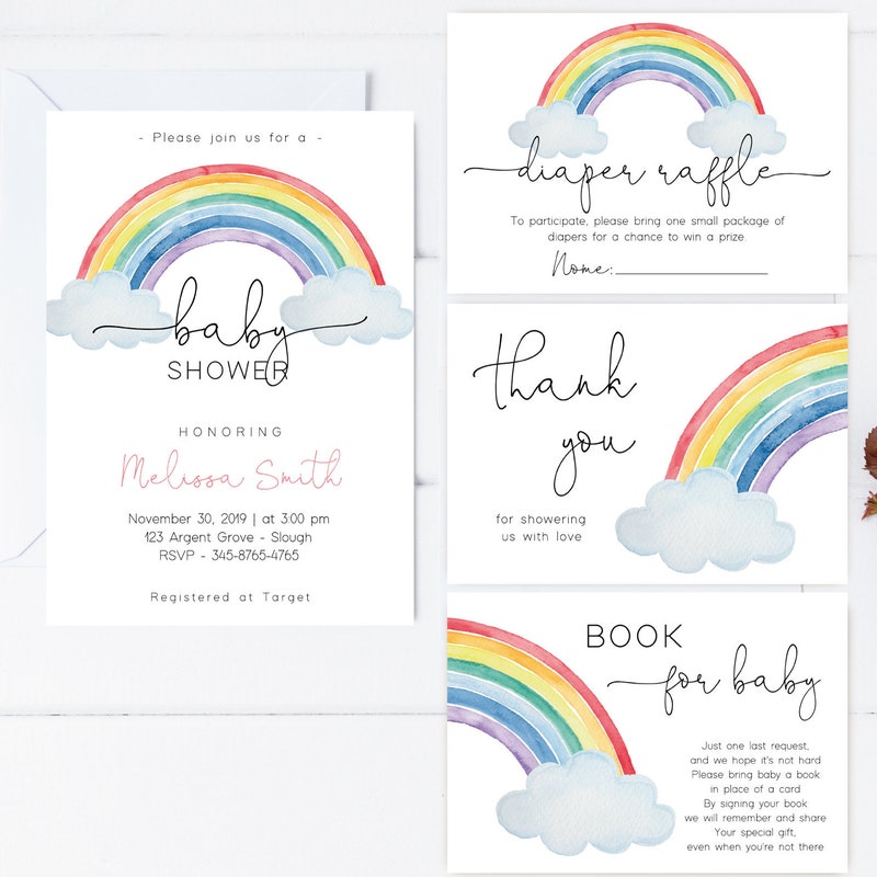 Rainbow Baby Shower - Etsy