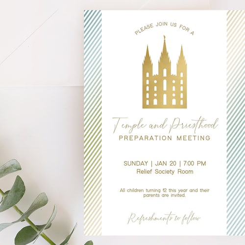 Temple and Priesthood Preview Invitation LDS Temple & - Etsy