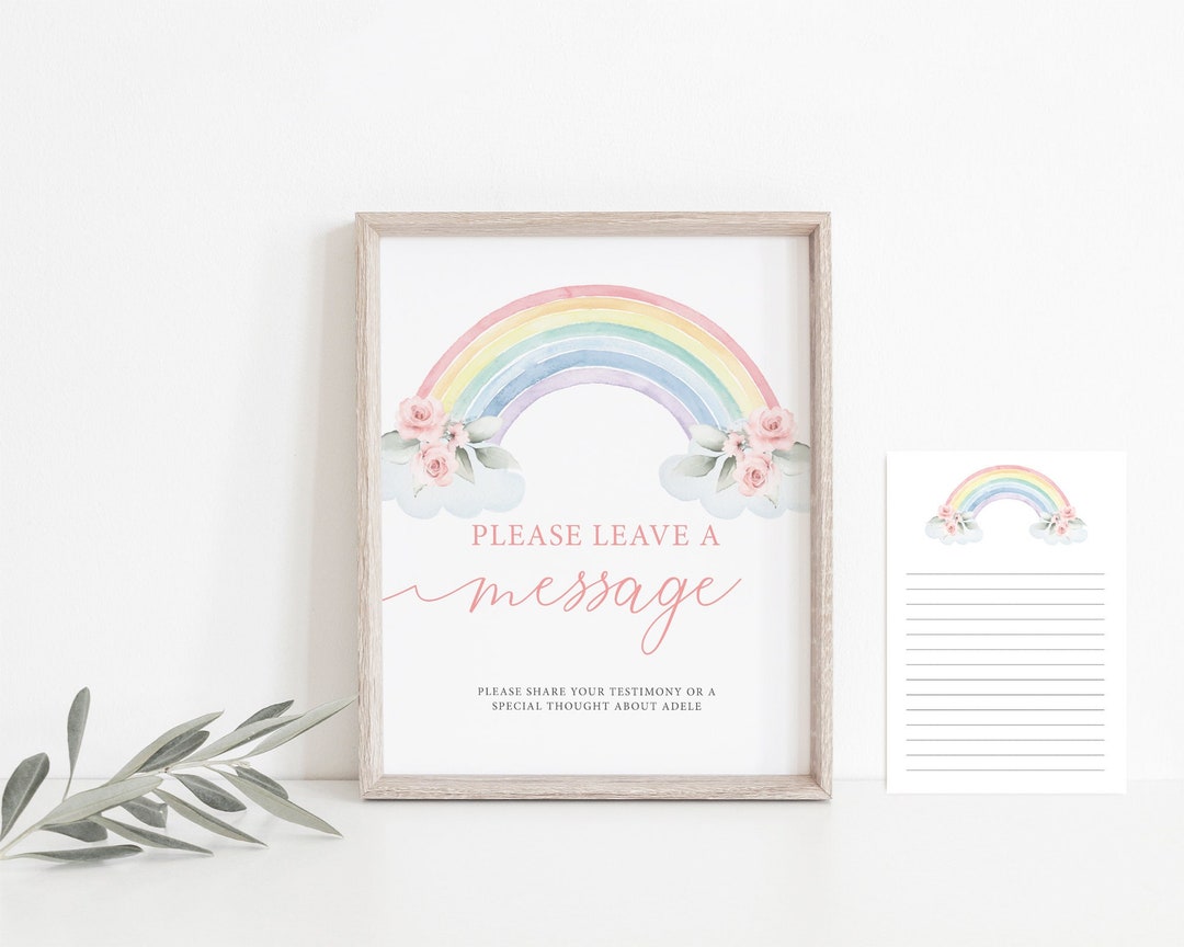 Baptism Testimony Cards Printable, Baptism Note Cards, Rainbow Flowers ...