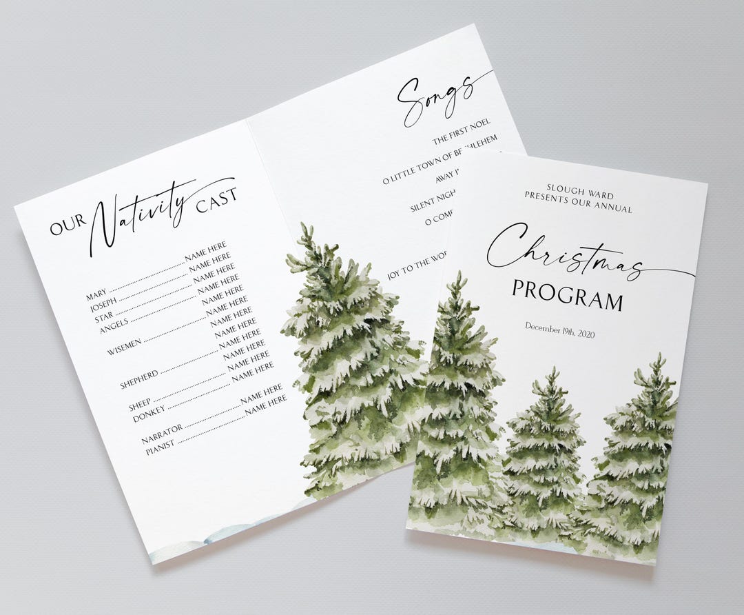 Editable Christmas Program Template: Church Nativity Play (corjl) - Etsy