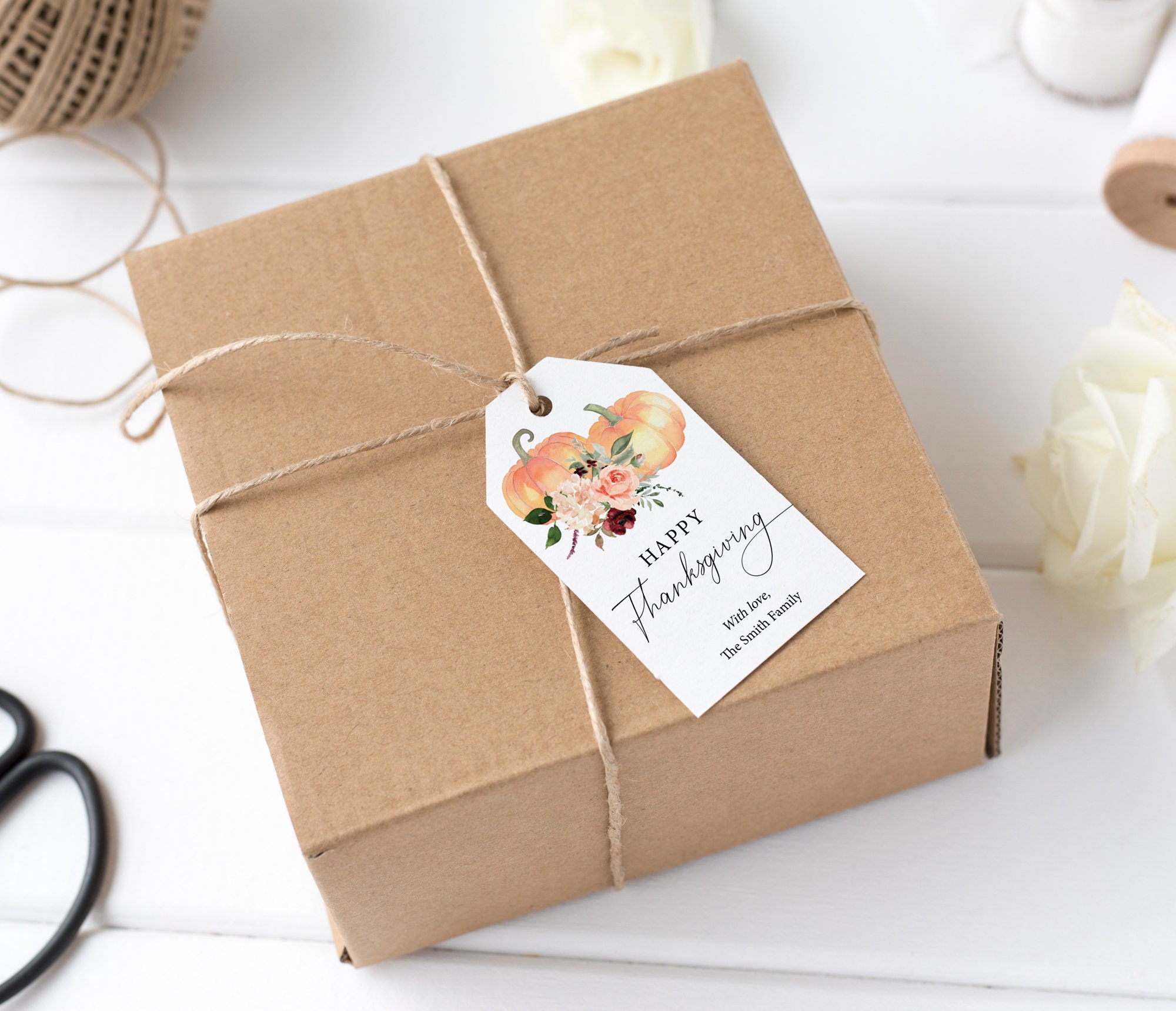 Thanksgiving Gift Tag Template Editable Thanksgiving Gift | Etsy