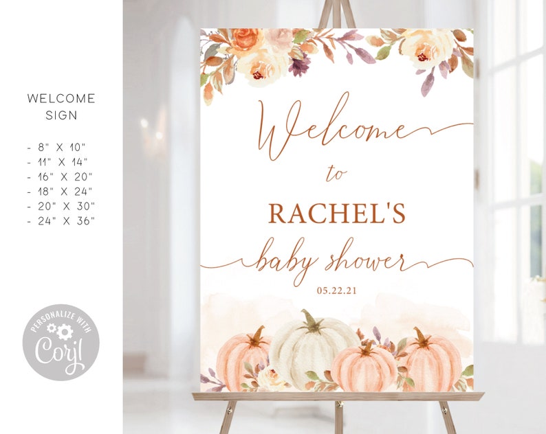 Little Pumpkin Baby Shower Template Fall Baby Shower Set - Etsy