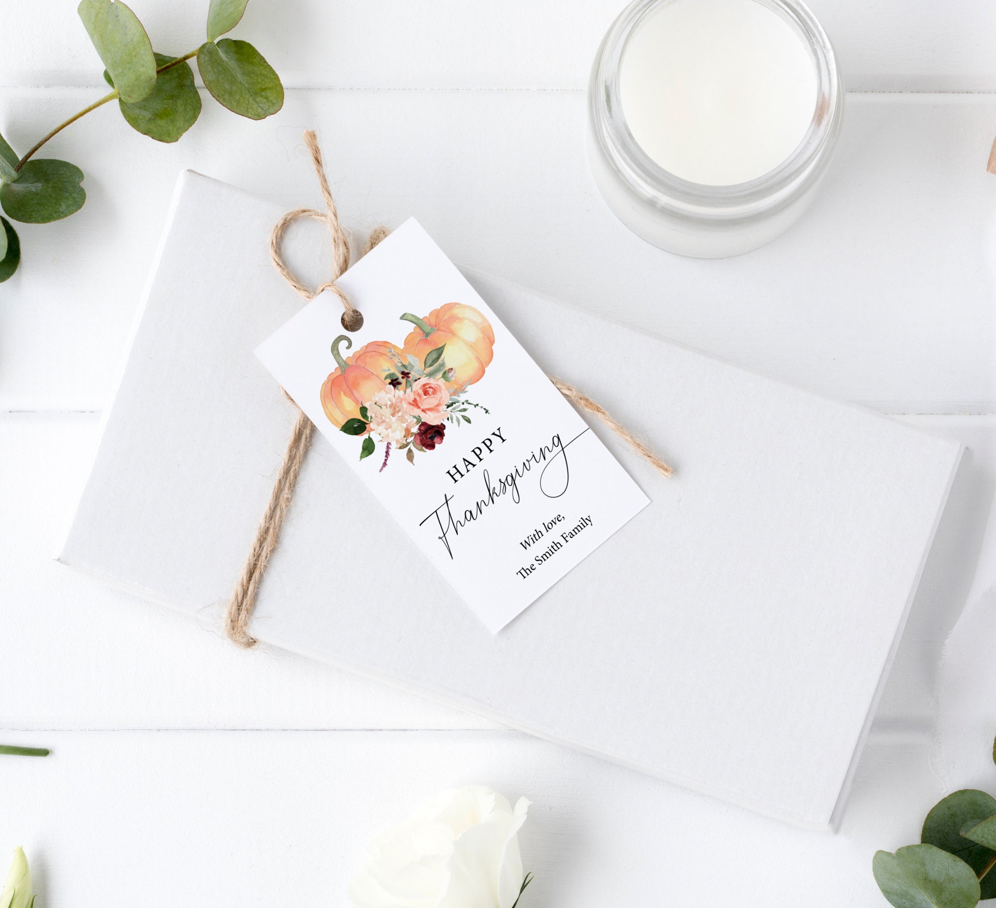 Thanksgiving Gift Tag Template Editable Thanksgiving Gift | Etsy