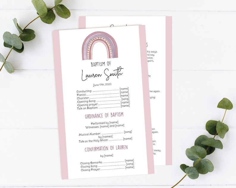 Corjl DIY Printable Baptism Program LDS girl baptism Editable LDS ... Corjl DIY Printable Baptism Program LDS girl baptism Editable LDS ...